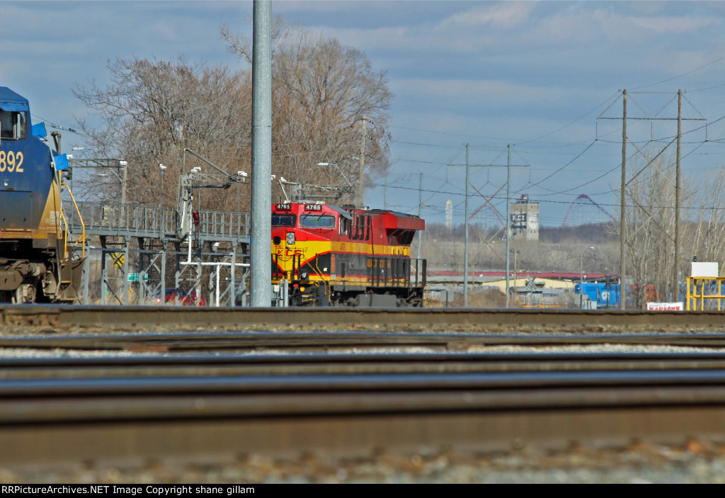 KCS 4765 Sits in the yard.